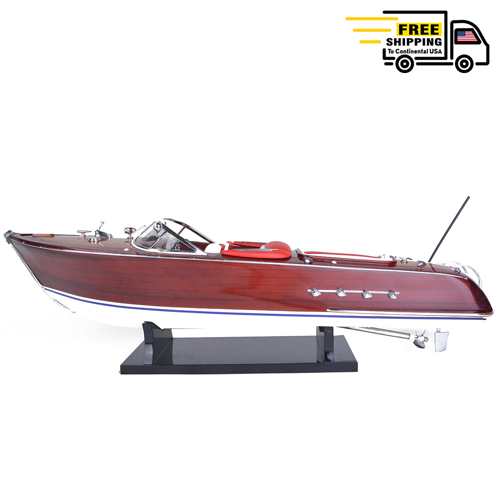 RIVA AQUARAMA MODEL BOAT WITH RC MOTOR MEDIUM | Museum-quality | Fully ...