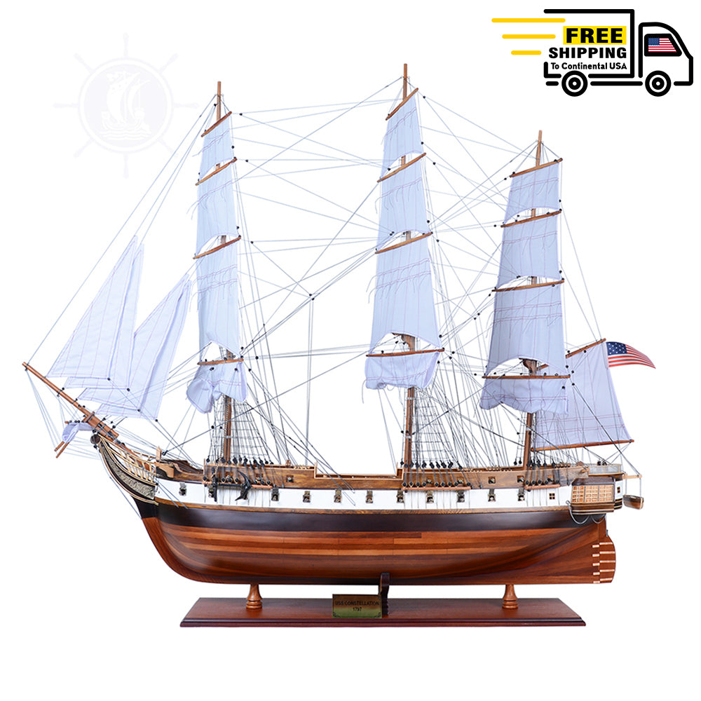 USS CONSTELLATION MODEL SHIP XL | Museum-quality | Fully Assembled Woo ...
