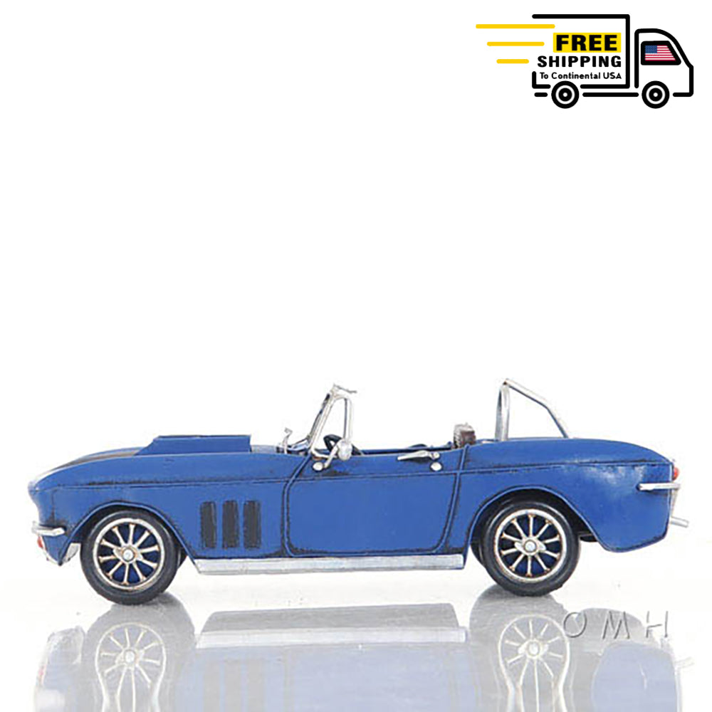BLUE CHEVROLET CORVETTE | scale model| Miniatures |Vintage arts and cr ...